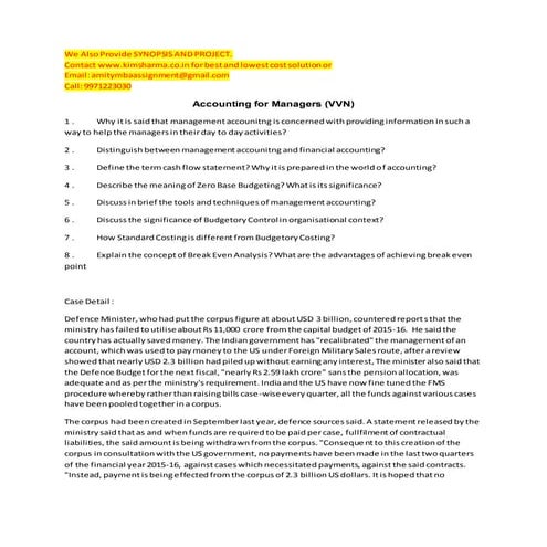 Accounting for managers | PDF