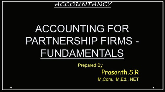 Partnership accounting | PPT
