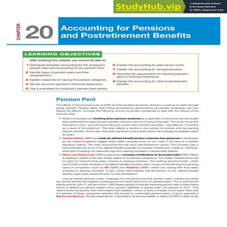 Accounting For Pensions And Postretirement Benefits | PDF
