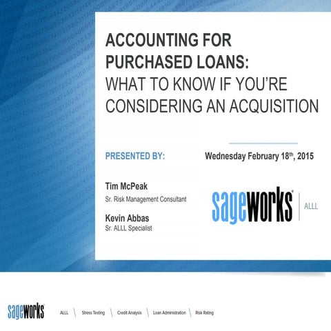 Accounting for purchased loans: What to know if you're considering an ...