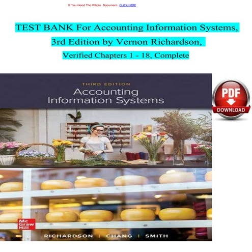 Accounting information systems 3RD edition richardson test bank (1 ...