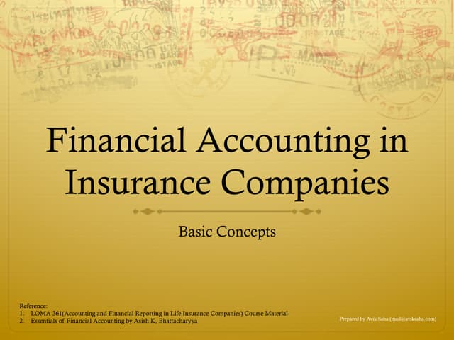 Accounts of insurance companies | PPSX
