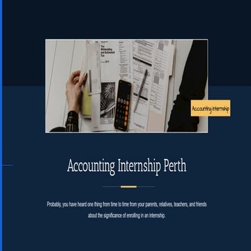 Accounting internship Perth - Accounts NextGen | PDF