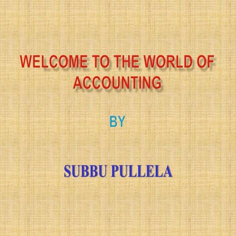 Accounting introduction | PPT