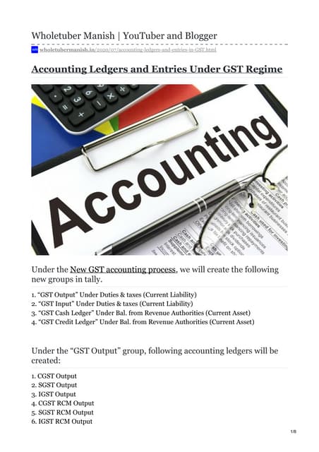 Accounting entries gst | PPT