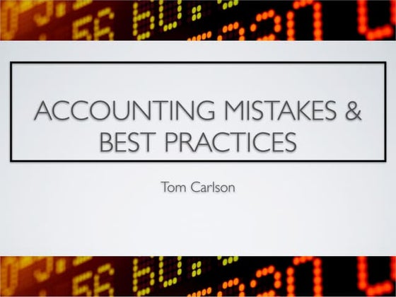 Common accounting errors you need to know | PDF