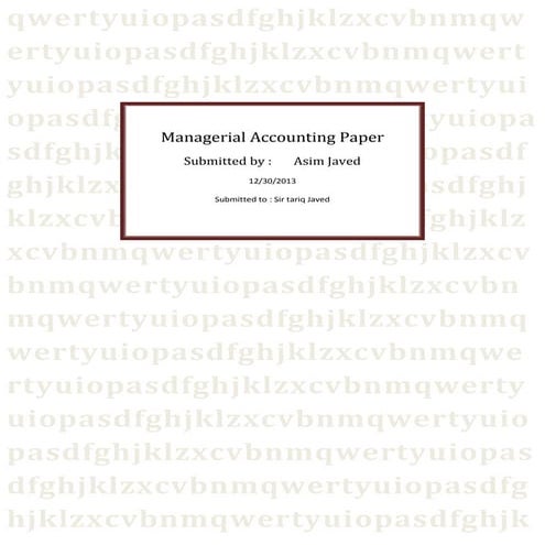 Accounting paper final | DOCX | Business Accounting & Finance | Business