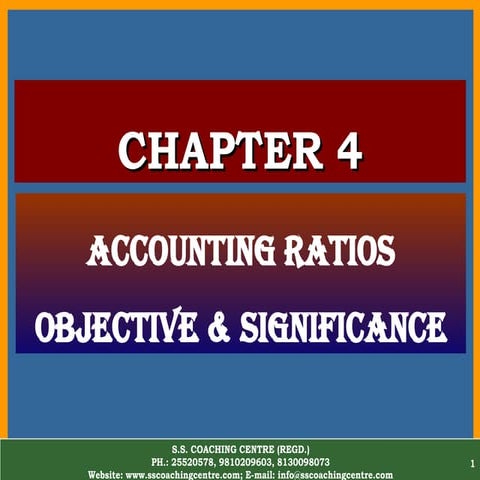 Accounting Ratios Objective & Significance.power.point.presentation | PPT
