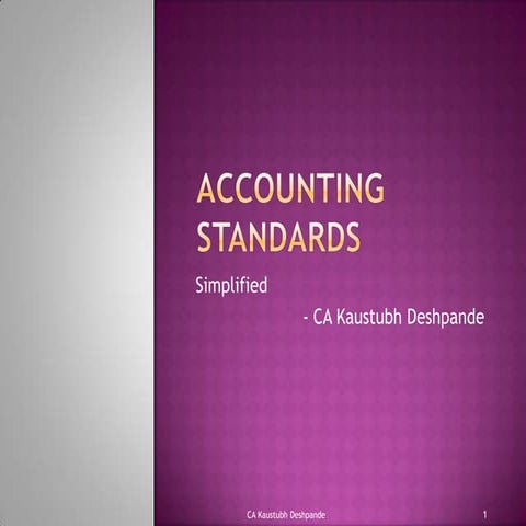 Accounting Standard 4 | PPTX