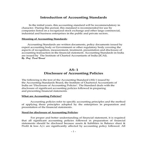Accounting standards | DOC