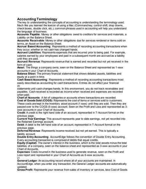 Terminology | PPT | Business Accounting & Finance | Business