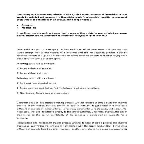 Accounting week 4 discussion | PDF