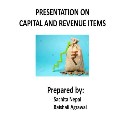 capital and revenue items in accounts and finance | PPTX