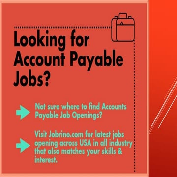 Account payable jobs in usa. | PPTX