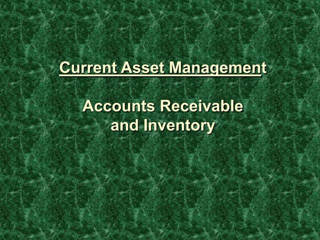 Account receivable presentation | PPTX