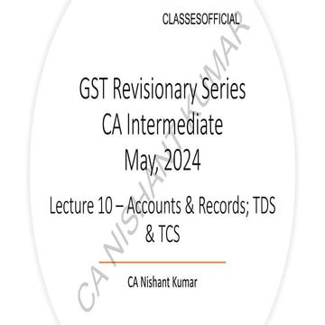 accounts and record TDS and TCS that's can help of studying | PDF