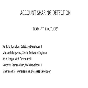 Account sharing detection | PPT