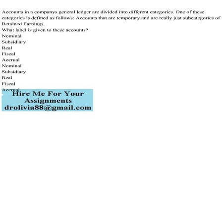 Accounts in a company s general ledger are divided into different ca.pdf