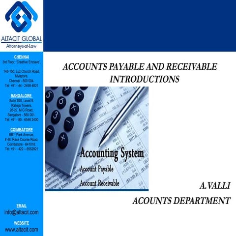 Accounts payable and receivable introductions | PPT