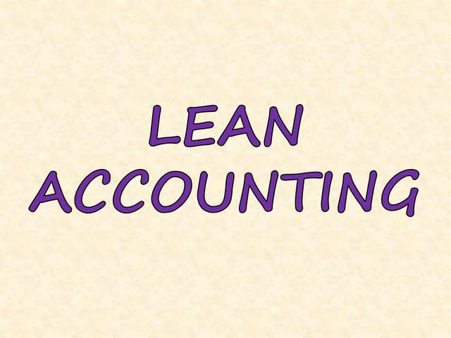Lean_Accounting_sample | PPT