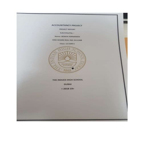 CBSE Accountancy project grade 12 (2018-19) | DOCX
