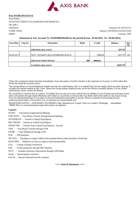 Ilker kirmizi bank-statement | PDF