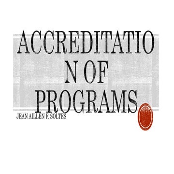 Accreditation of programs.faap