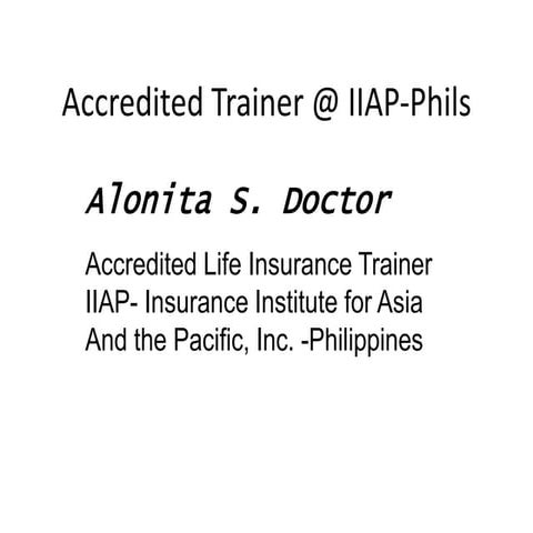 Accredited Trainer @ IIAP-Phils | PPT