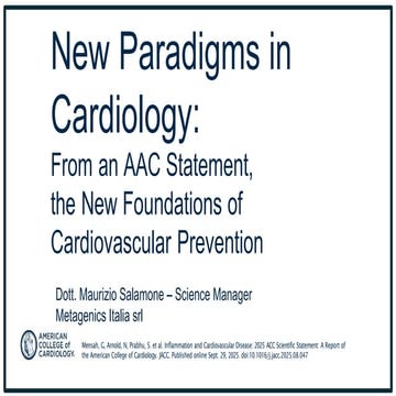 ACC STATEMENT 2025 Inflammation and Cardiovascular Disease | PPTX