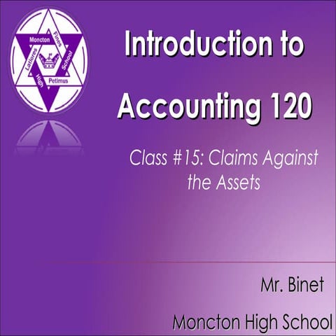 Acct120 Class #16 Claims Against The Assets | PPT
