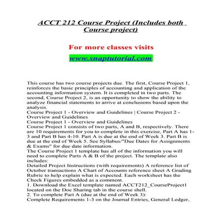 Acct 212 Effective Communication / snaptutorial.com