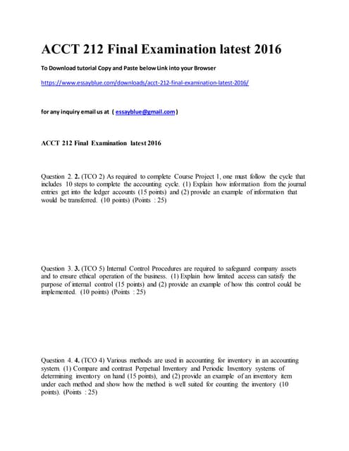Acct 212 Final Exam 100 Correct Answer Pdf