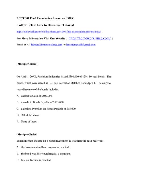 Acc 307 midterm exam 100% correct answers | PDF | Business Accounting & Finance | Business