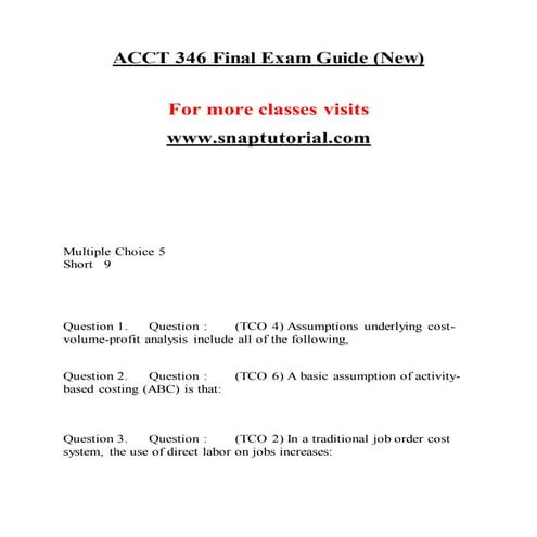 Acct 301 midterm exam 100% correct answers | DOCX