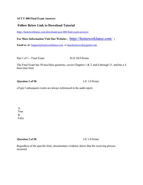 Acct 212 final exam 100% correct answer | PDF