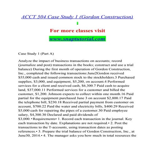 Acct 504 Education Organization -- snaptutorial.com