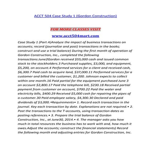 ACCT 504 MART Introduction Education--acct504mart.com