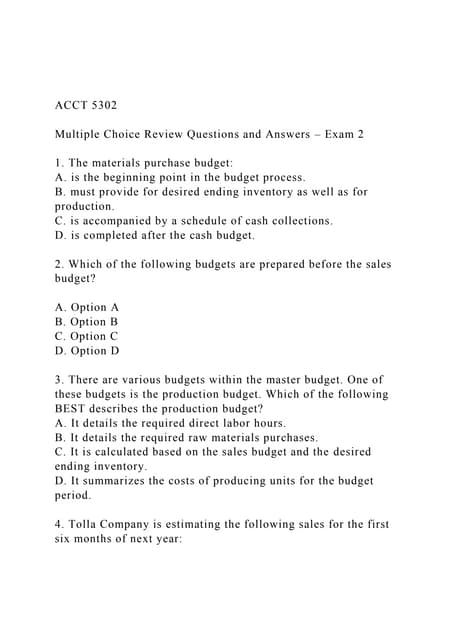 Acct 301 final examination answers umuc | PDF