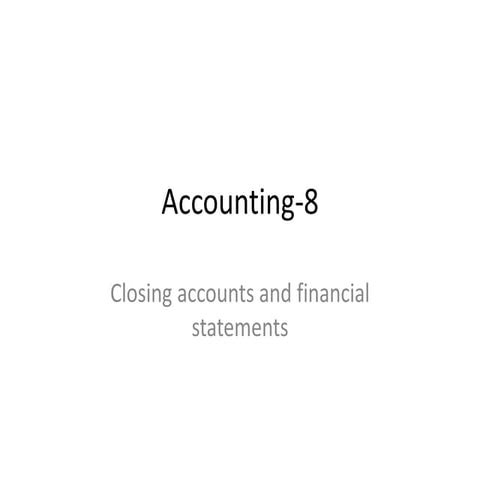 Accounting related topic focusing on financial statements | PPT