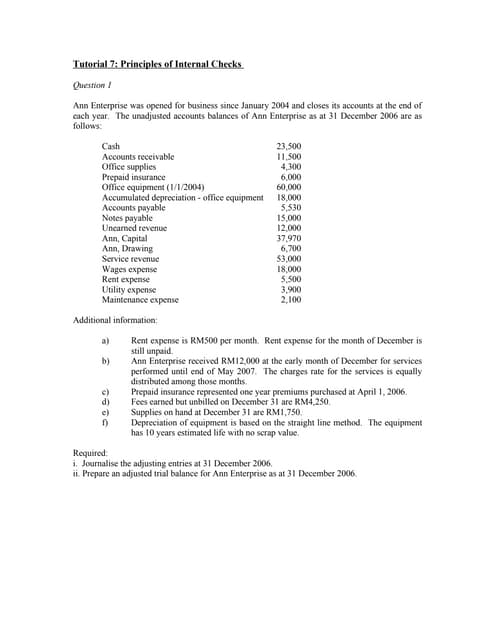 Acc tutorial 5 | PDF