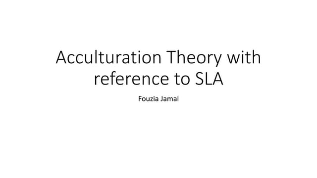 Enculturation and acculturation | PPTX