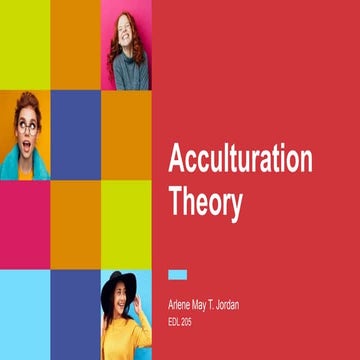 Acculturation Theory Model and Proponent | PPTX