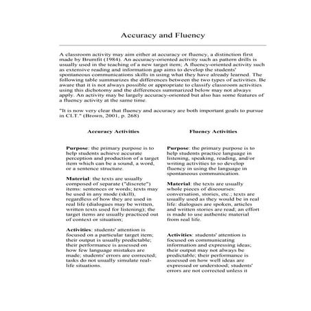 Accuracy And Fluencydoc