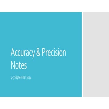 Accuracy and precision notes | PPT