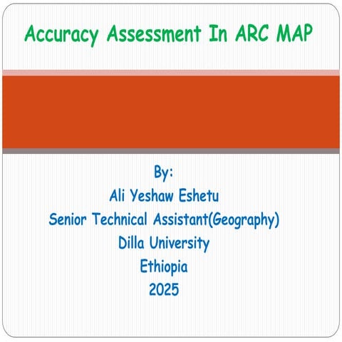 Accuracy Assessment in ARC MAP using Google earth | PDF