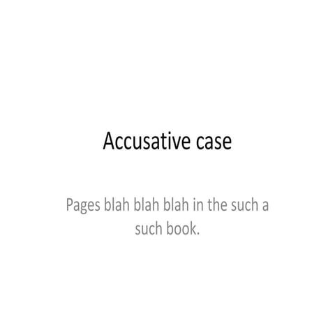 Accusative case in russian | PPTX