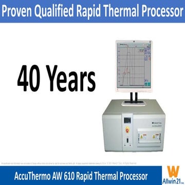 Accu thermo aw 610 rapid thermal processor | PPT