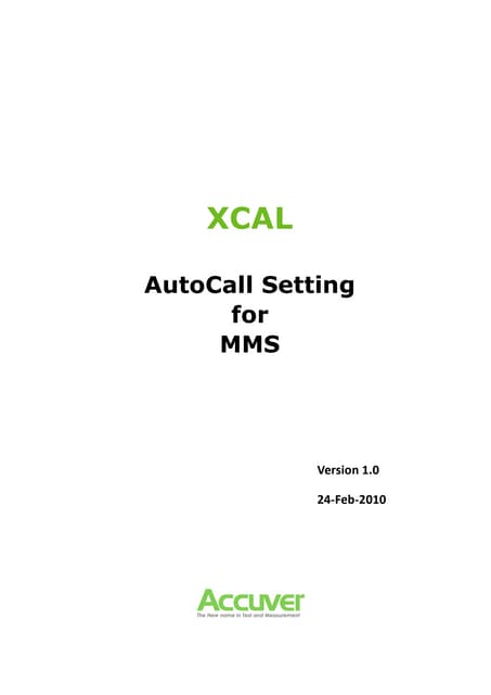Auto call setup for xcal series 3.x.xx vod | PDF | Internet | Computing