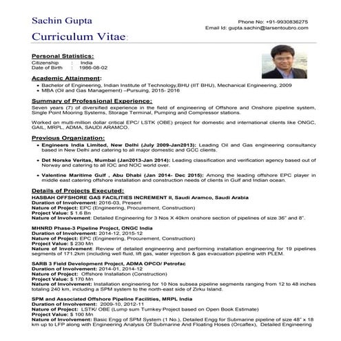 CV of Sachin Gupta | PDF