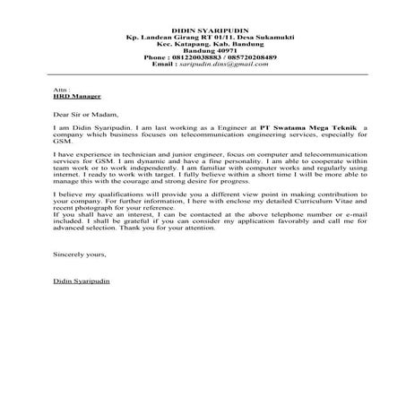 Application letter_Didin Saripudin_Update | PDF